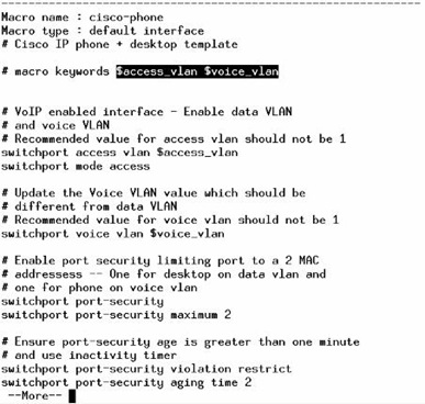 Cisco Network Engineer: Switch Macros